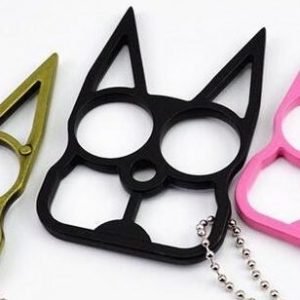 Solid Metal ~ Hell Hound / Hell Cat Key-Chain - Black - Defense Warehouse