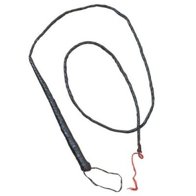 6 Feet Long Braided Bull Whip Black - Defense Warehouse