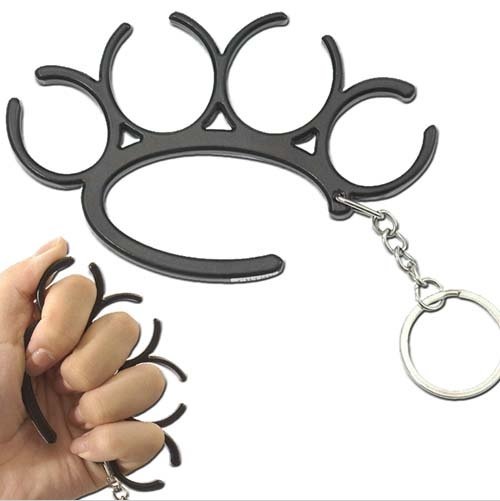 Open Knuckle Key-Chain ~ Black - Defense Warehouse