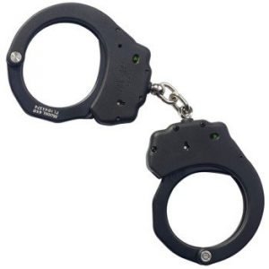 ASP Chain Handcuffs - Aluminum - Black - Defense Warehouse