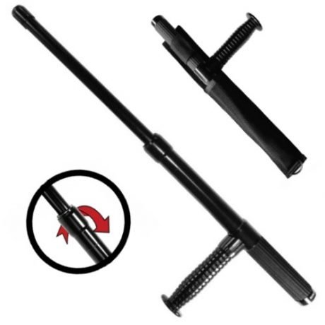 21" Expanding Steel Baton ~ Detachable "Tonfa" Handle ~ Police Force ...