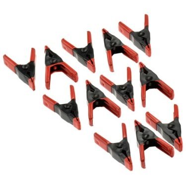 2" Metal Clamps - 12 Piece Set - Black / Red - Defense Warehouse